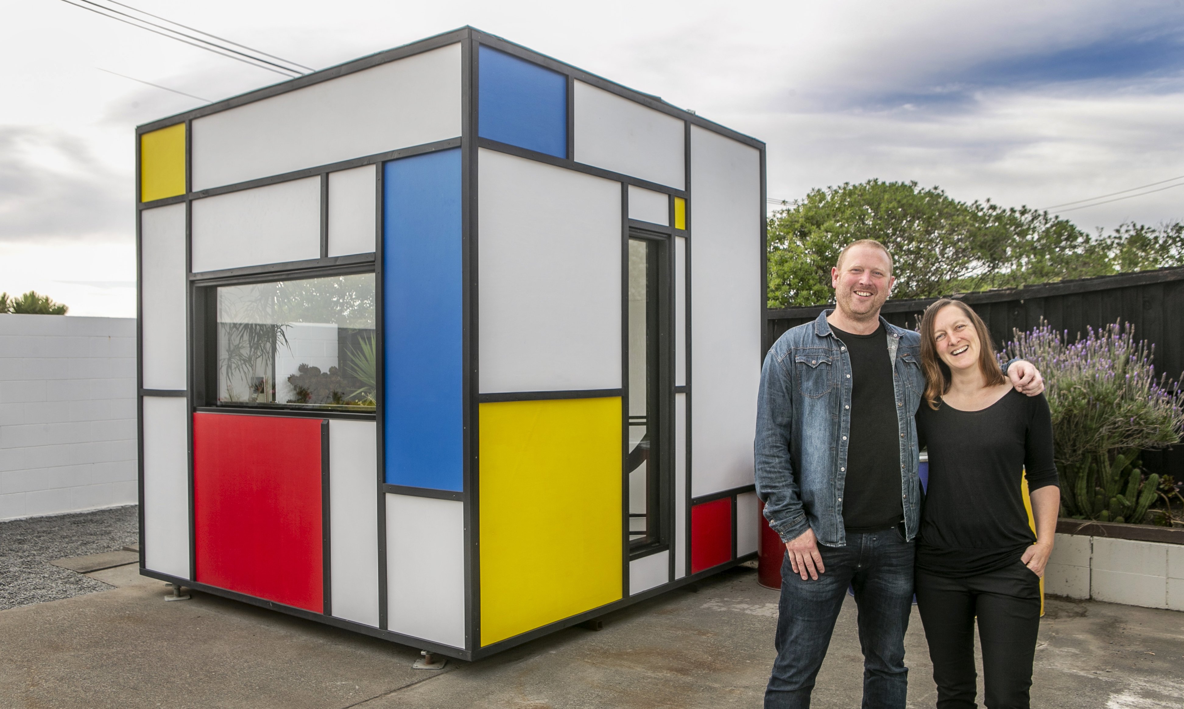 Colourful Mondrian-style cube wins Shed of the Year | Habitat by Resene