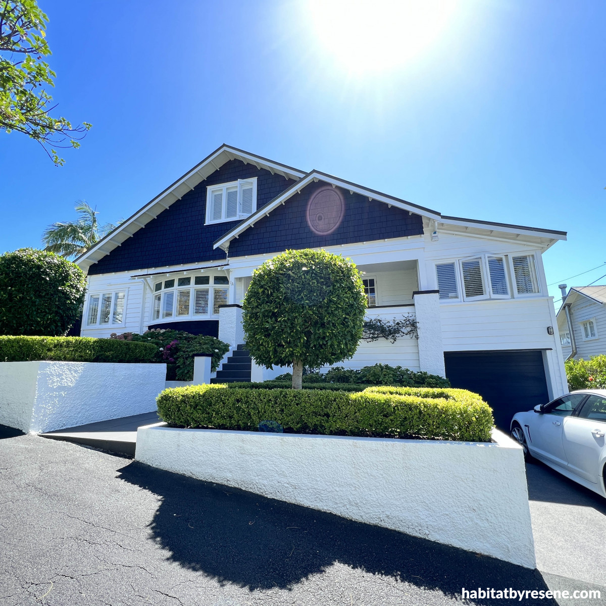 This Arts and Crafts style home masters the use of Resene whites and ...