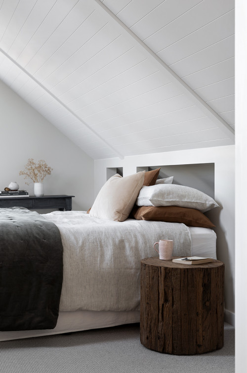 A coastal home with a creative neutral palette is renovated on time and ...