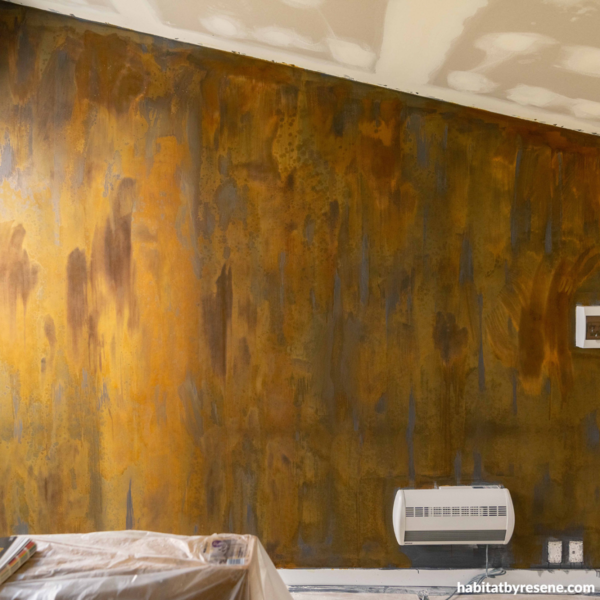 Make your next project unique with a rust effect feature wall | Habitat ...