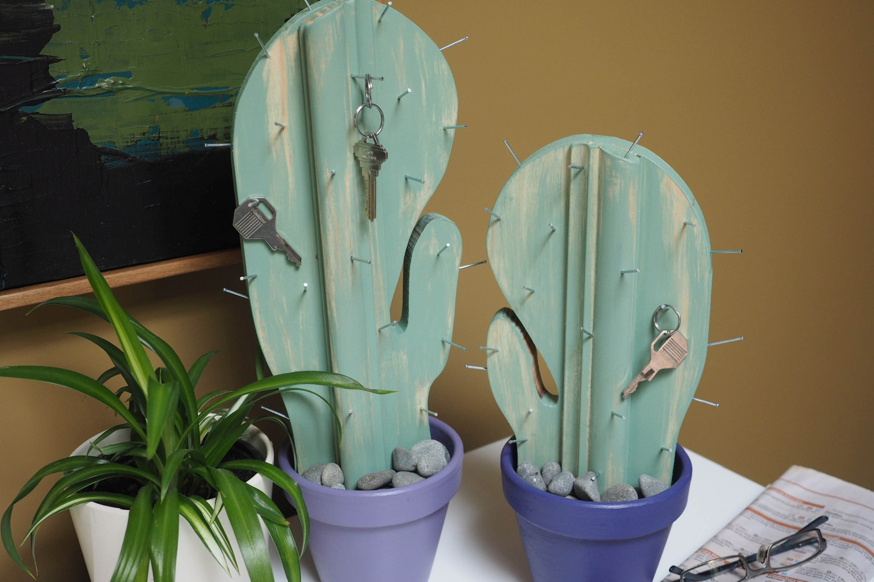 Prickly perch: A DIY cactus key holder | Habitat by Resene