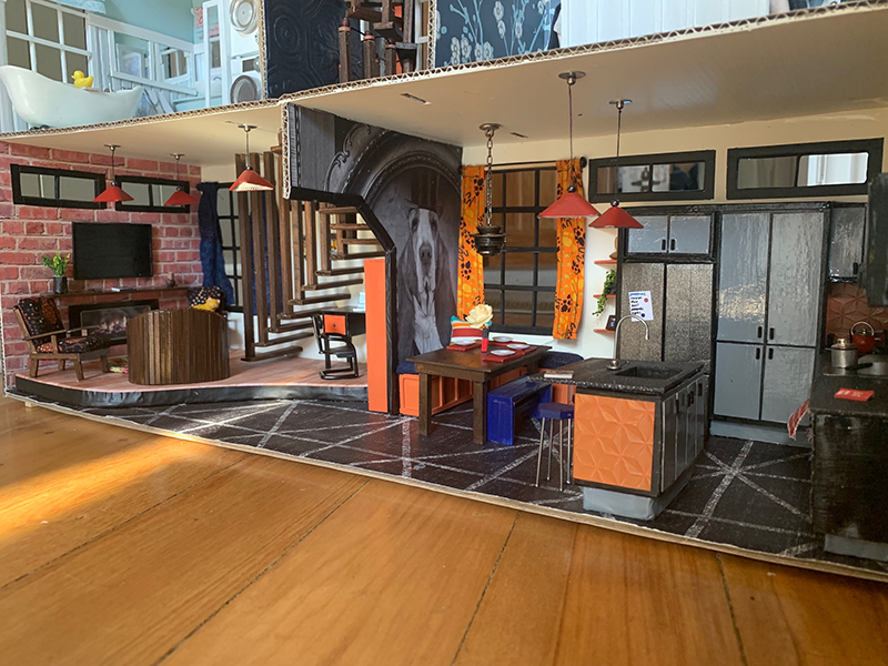 This impressive winning family teeny house features a wood-stained ...