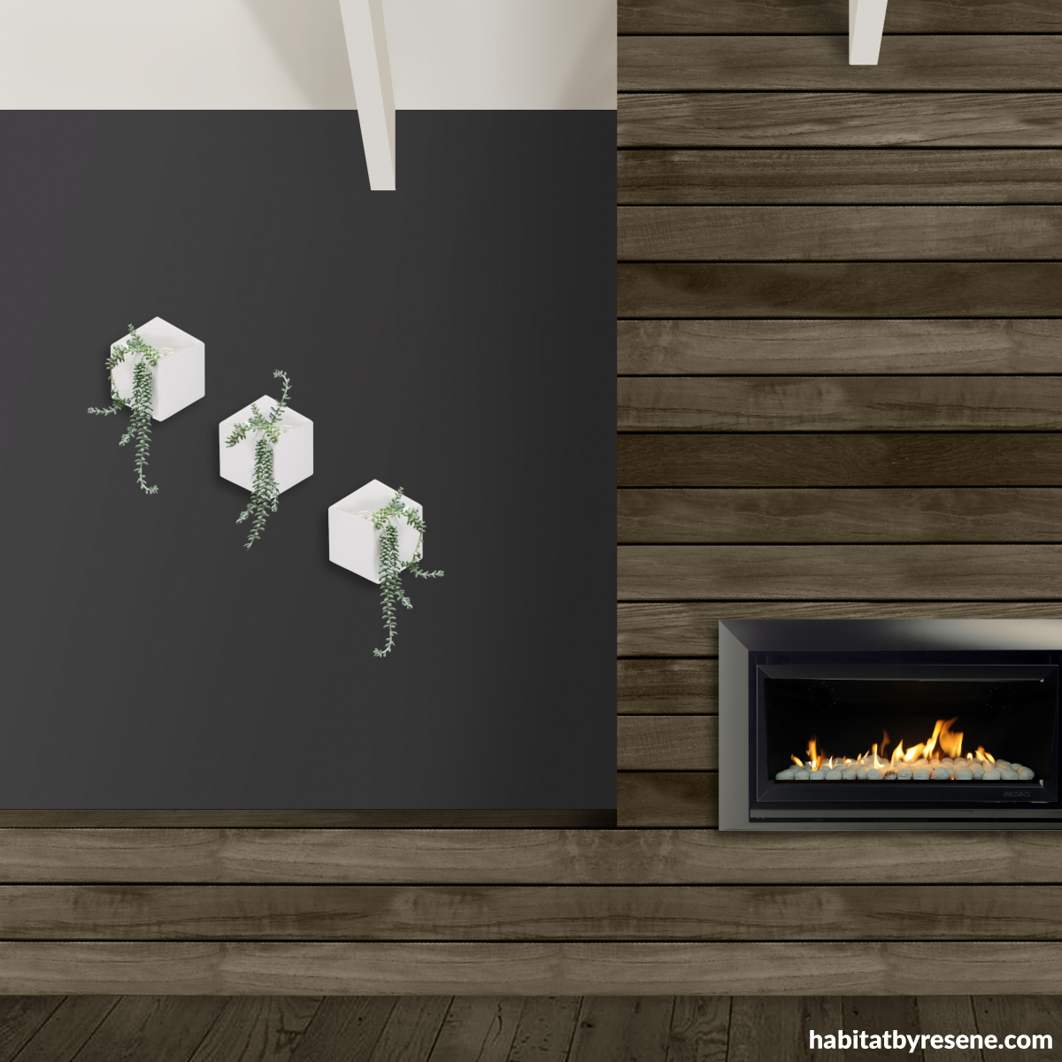 1 fireplace, 3 ways | Habitat by Resene