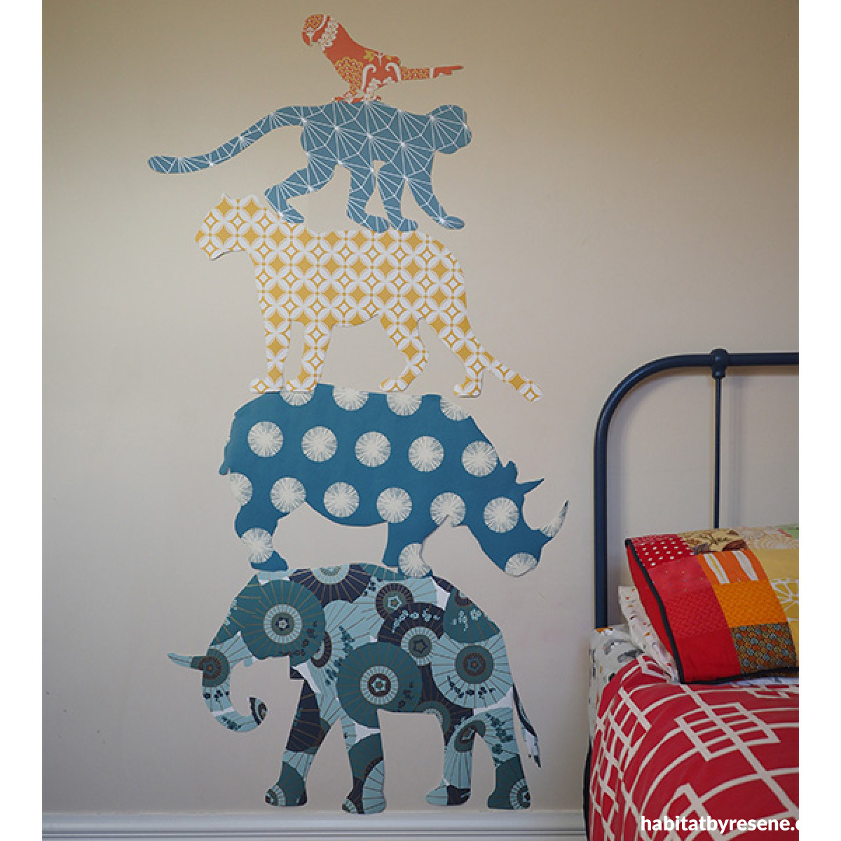 DIY wallpaper animal mural | Habitat by Resene