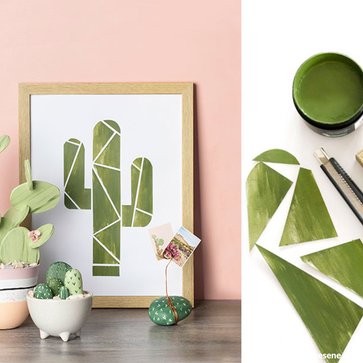 DIY cactus art 3 ways | Habitat by Resene