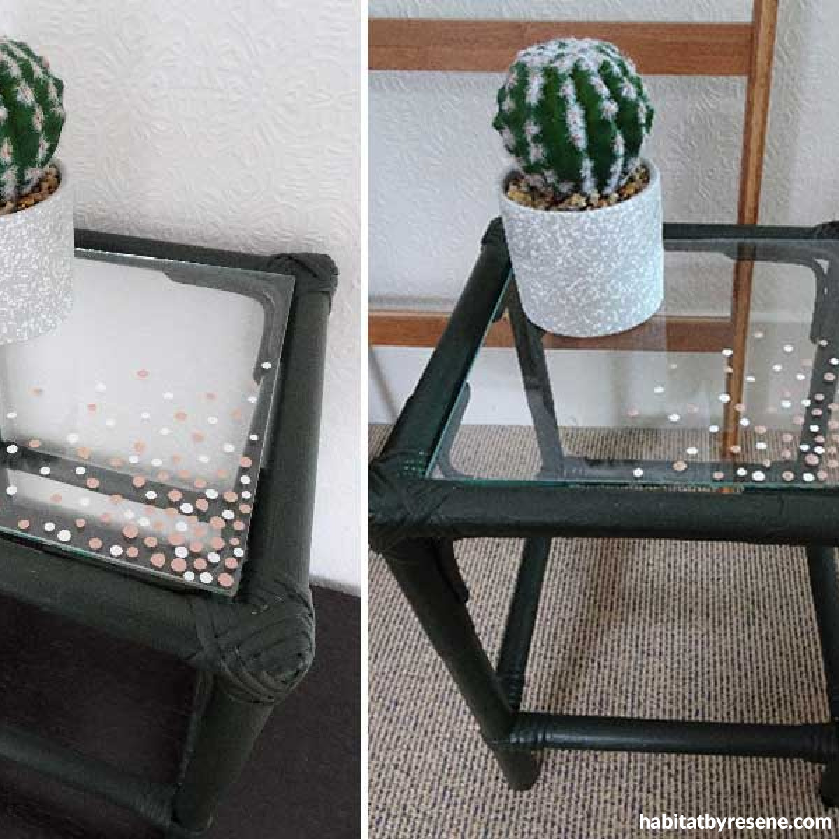 A cane table gets a classy makeover | Habitat by Resene