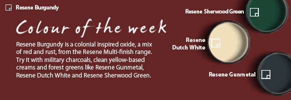 Colour of the week: Resene Burgundy | Habitat by Resene