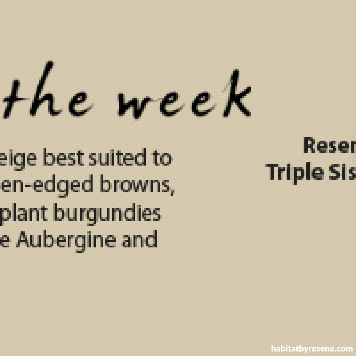 Colour of the week: Resene Half Sisal | Habitat by Resene