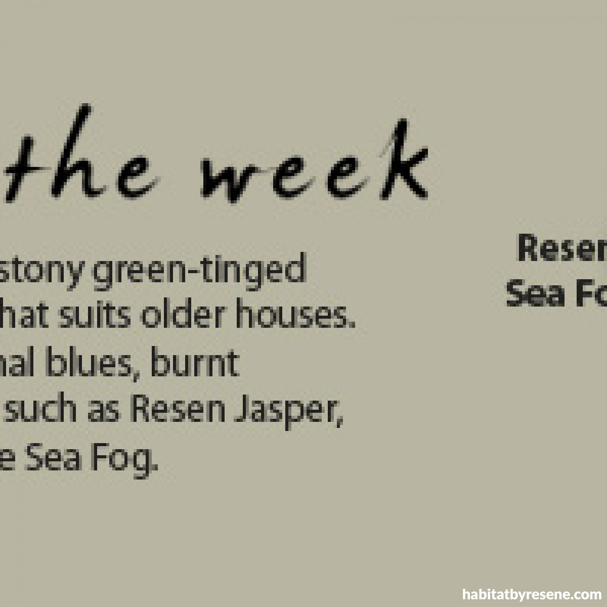Colour of the week: Resene Tana | Habitat by Resene