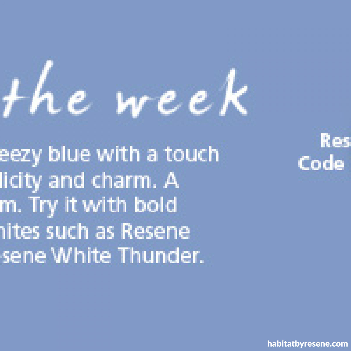 Colour of the week: Resene Zephyr | Habitat by Resene