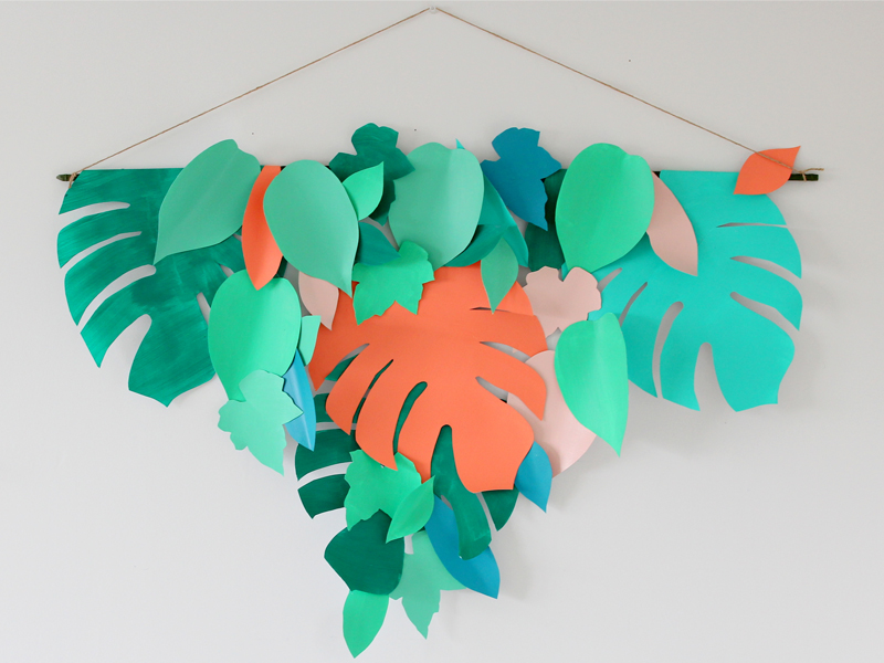 Easy DIY: leafy wall-hanging | Habitat by Resene