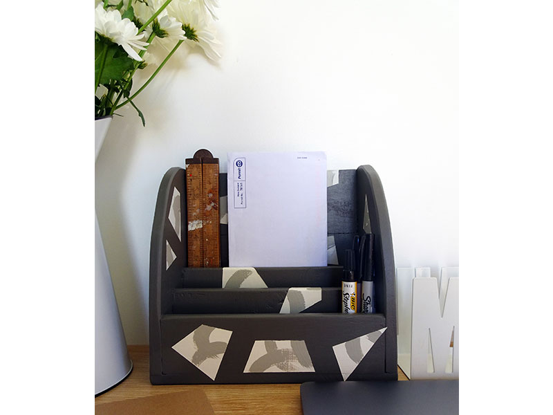 DIY upcycled mail tray | Habitat by Resene