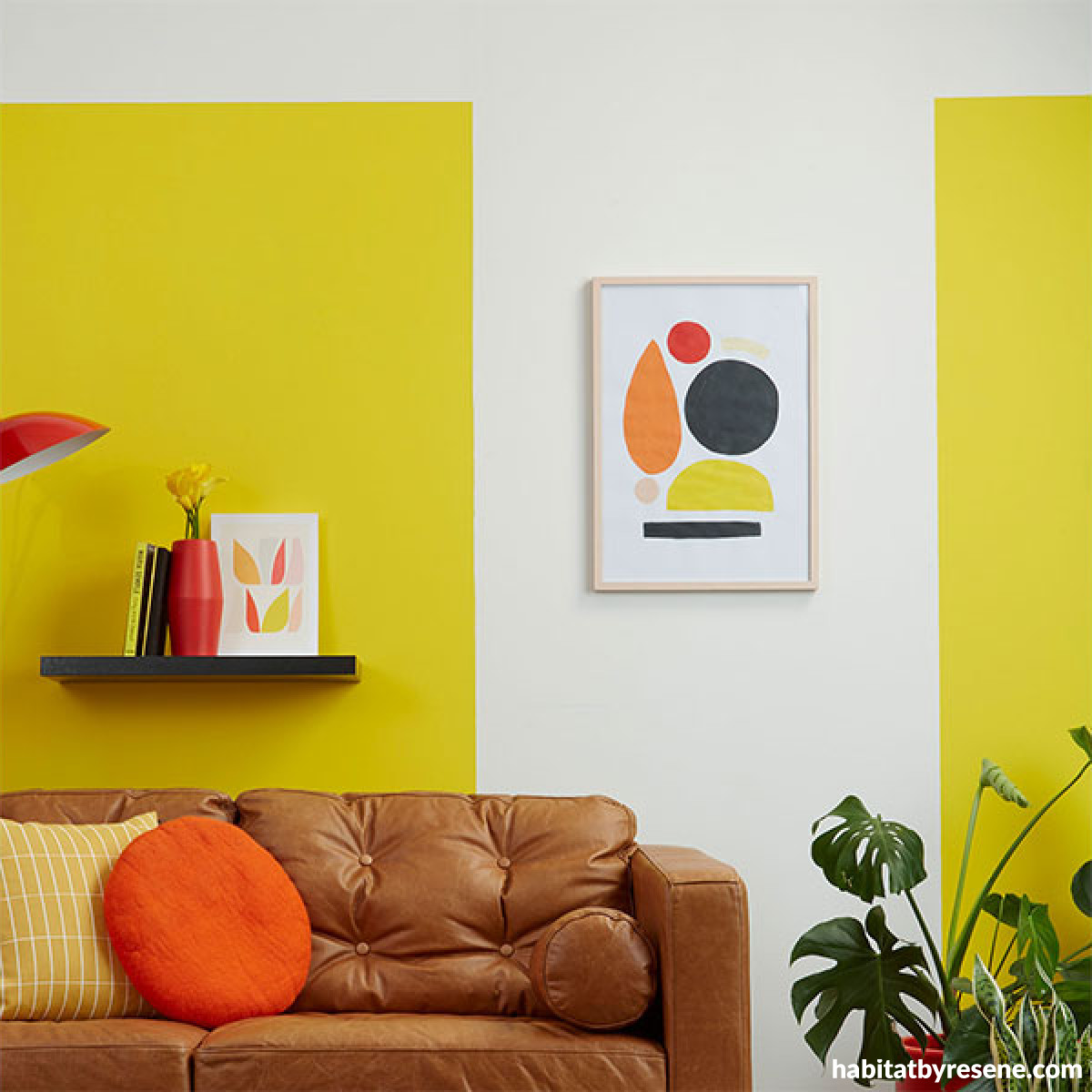 DIY mid-mod abstract artwork | Habitat by Resene