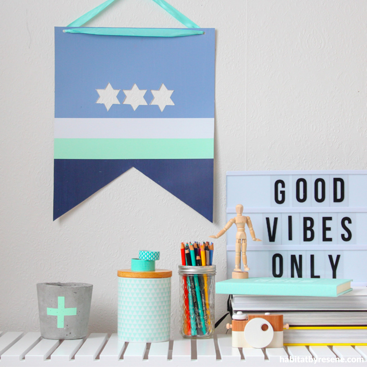 Fun for the kids - create a wall flag | Habitat by Resene