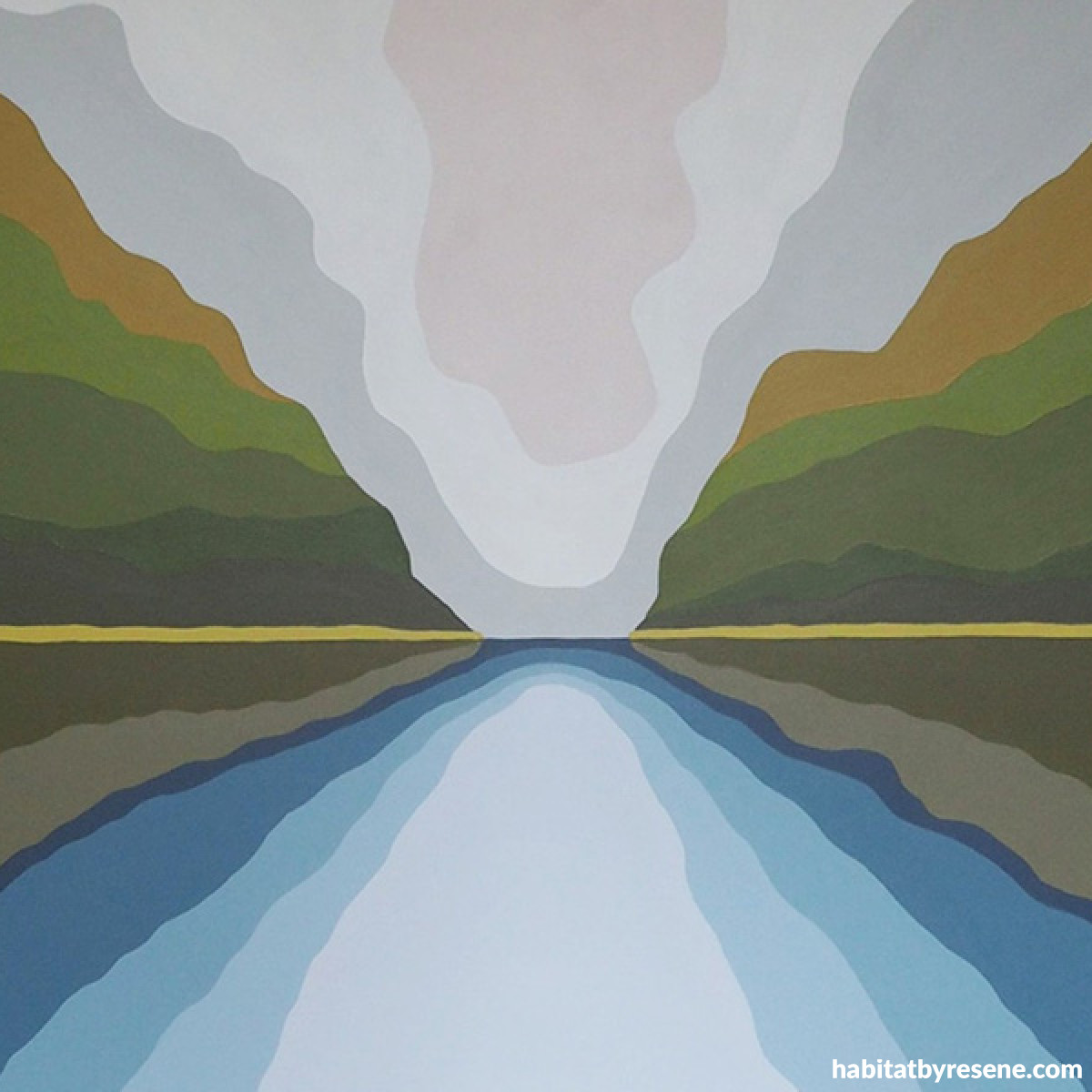Bring the outside in with this painted landscape feature wall | Habitat ...