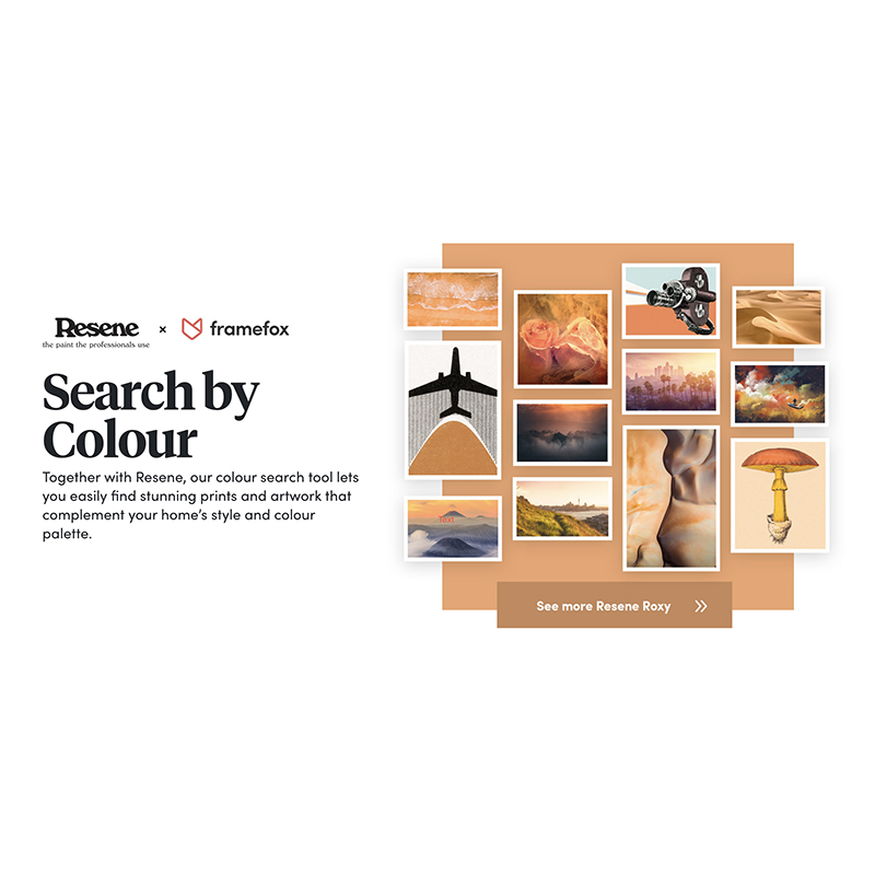 Framefox makes colour matching your art prints easy | Habitat by Resene