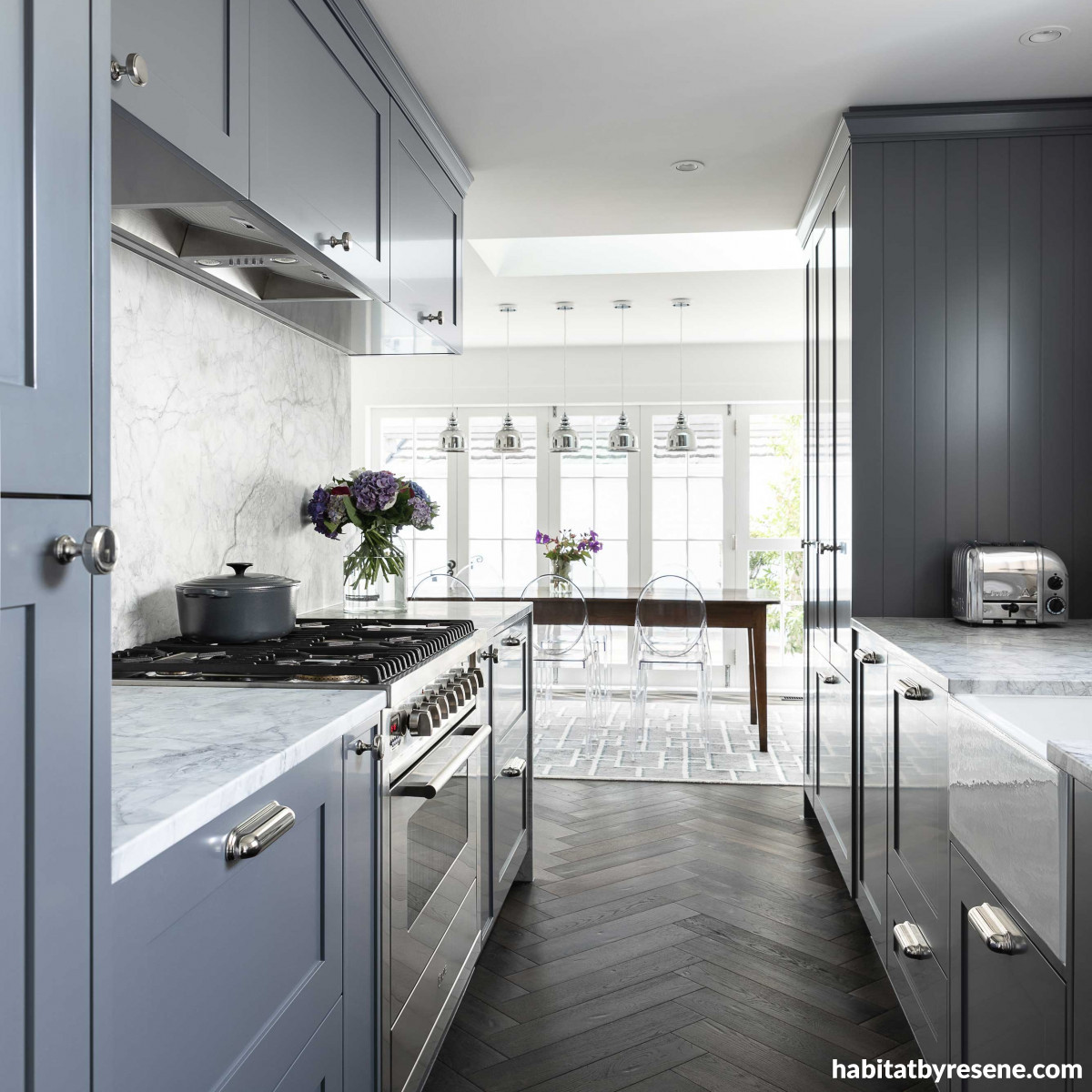 What a transformation! Elegant Resene silver greys and blues take this ...