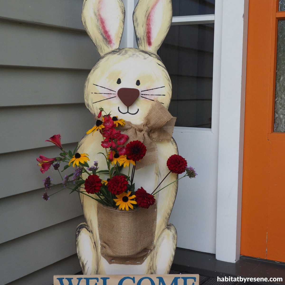 Create your own front door welcome bunny | Habitat by Resene